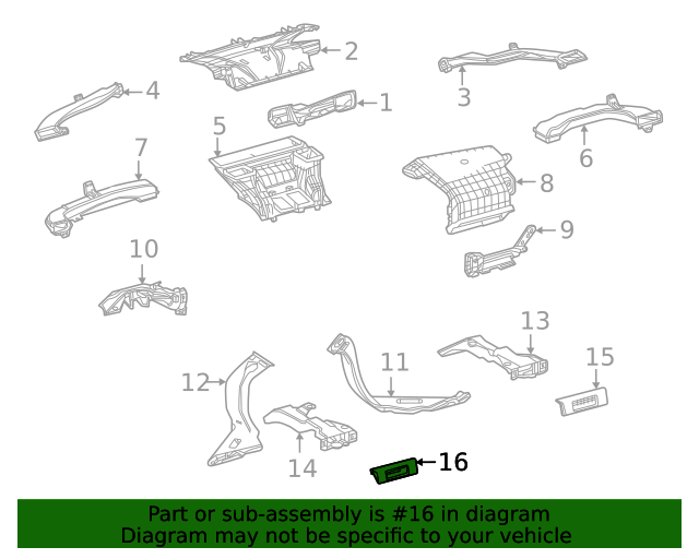 Toyota - 87225-08020 - Vent Cover - 2021-2024 Toyota Sienna | Nucar ...