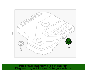 11127614138 - 2013-2025 BMW Engine Cover Rubber Bumper (11-12-7-614-138 ...