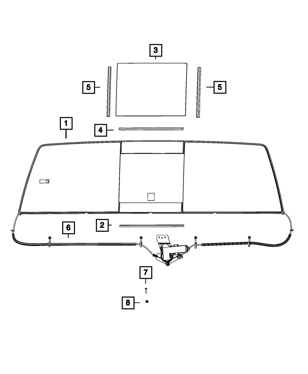 2020-2025 Ram Backlite Glass 68571910AB | Mopar OEM Parts Outlet