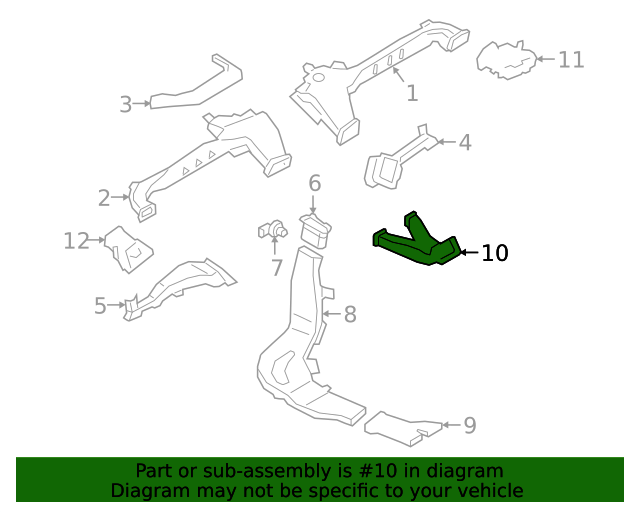 Genuine BMW 51-16-6-806-808 | Center Duct | FREE Shipping on Most ...