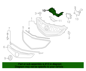 2015-2017 Acura TLX Beam, Front Bumper Center (Upper) 71160-TZ3-A00 ...