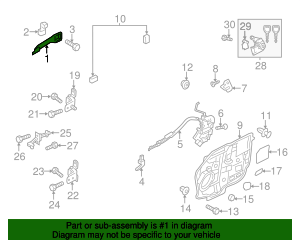 2012-2015 Mazda 5 Handle, Outside GJ6A-59-410R-13 | Mazda-Parts