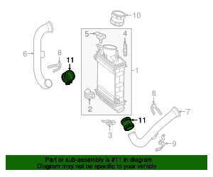 276-094-13-91 - Inter-Cooler Duct Connector 2015-2020 Mercedes-Benz ...