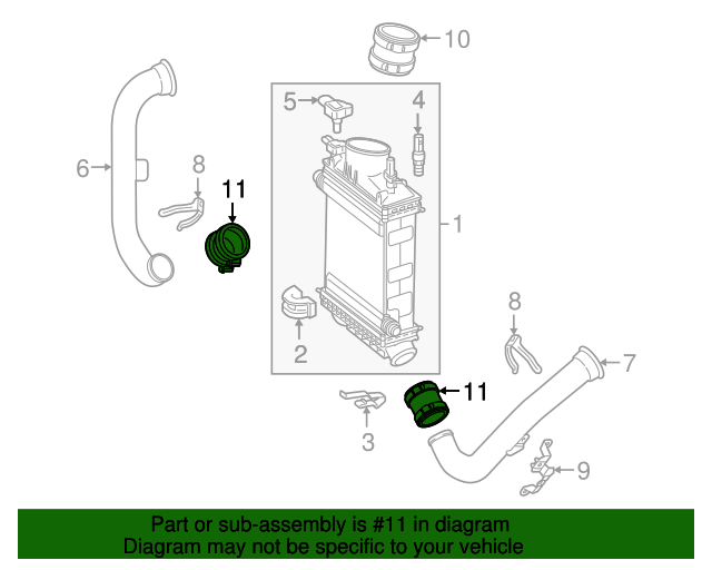 276-094-13-91 - Turbocharger Intercooler Pipe Adapter 2015-2023 ...