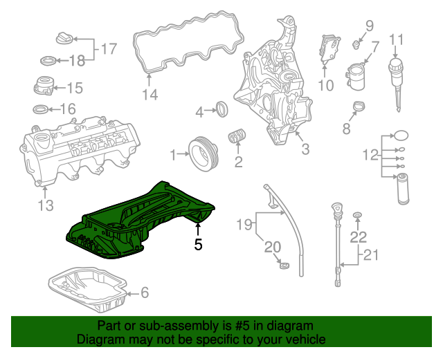 Oil Pan - Part #112-014-07-02 | Mercedes Parts Center