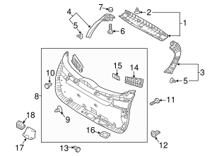 2016-2021 Hyundai Tucson Liftgate Trim 81750-D3100-TRY ...