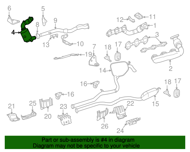 211-490-02-81 - Catalytic Converter 2007 Mercedes-Benz E 320 ...