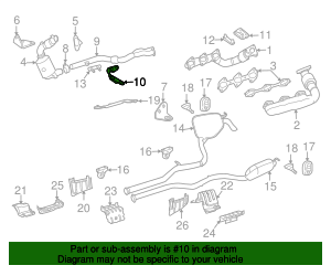 211-492-80-41 - Front Pipe Bracket 2007-2009 Mercedes-Benz E 320 ...