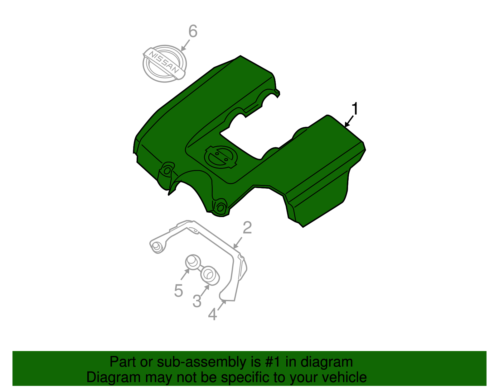 2004-2006 Nissan Engine Cover 14041-7S00A | Anicra Nissan Parts