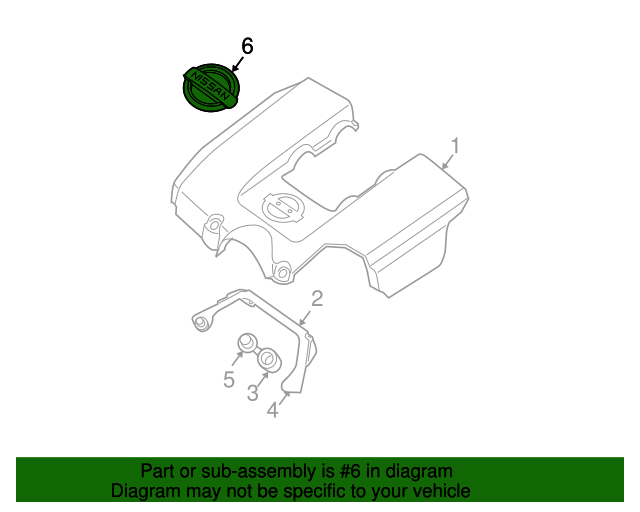 14048-7S001 - Ornament 2004-2019 Nissan | Nissan Parts & Accessories Online