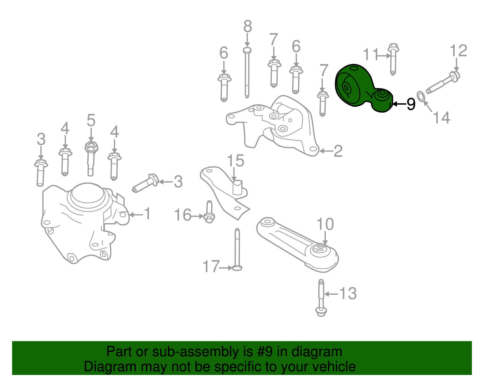 2017-2019 Nissan Rogue Torque Rod 11350-4BC0A | Scott Evans Nissan Parts