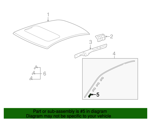 2008-2012 Honda Accord Roof Molding Retainer 73154-TA0-A01 | Honda ...