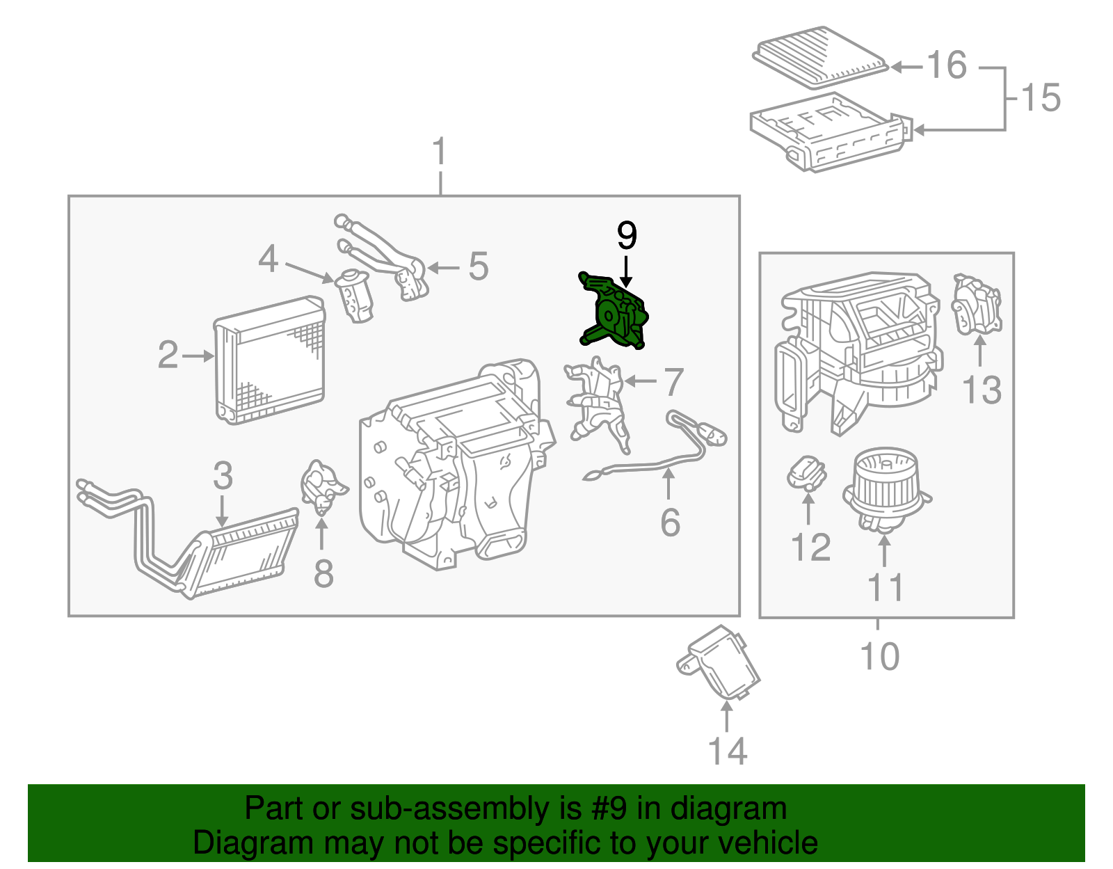 2003-2014 Toyota HVAC Air Inlet Door Actuator 87106-35120 | Toyota ...