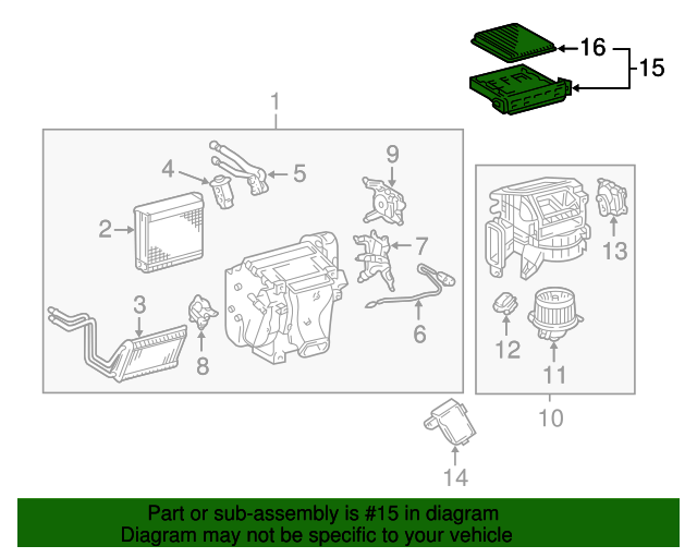 2003-2008 Toyota 4Runner Filter Sub-Assembly, Clean Air 88508-20120 ...