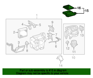 2003-2008 Toyota 4Runner Filter Sub-Assembly, Clean Air 88508-20120 ...