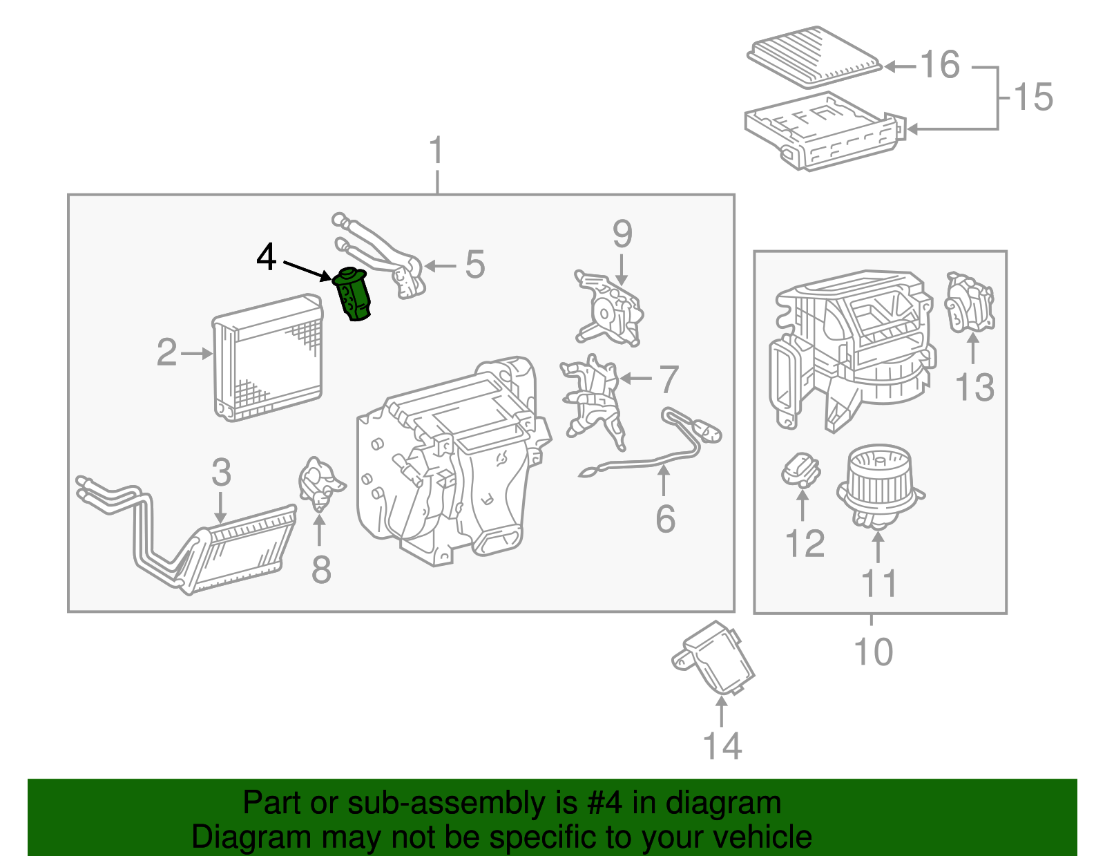 2003-2014 Toyota Expansion Valve 88515-60190 | Toyota Parts Center