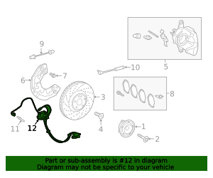 463-540-09-04 - ABS Wheel Speed Sensor Wiring Harness 2019-2024 ...