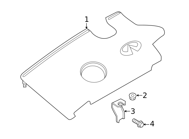 2019-2020 Infiniti QX50 Engine Cover Bracket 14049-5NA0A | Infiniti of ...