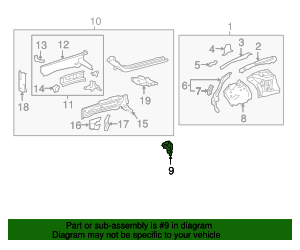 2017-2022 Toyota Prius Prime Fender Apron Bracket 53835-47060 | Toyota ...