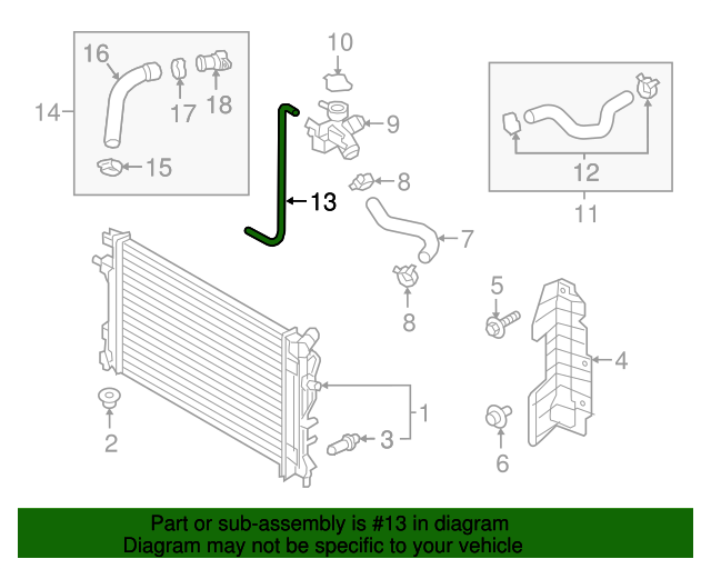 Genuine Reservoir Hose for 2017-2023 Hyundai | Part# 25451-F2000 ...