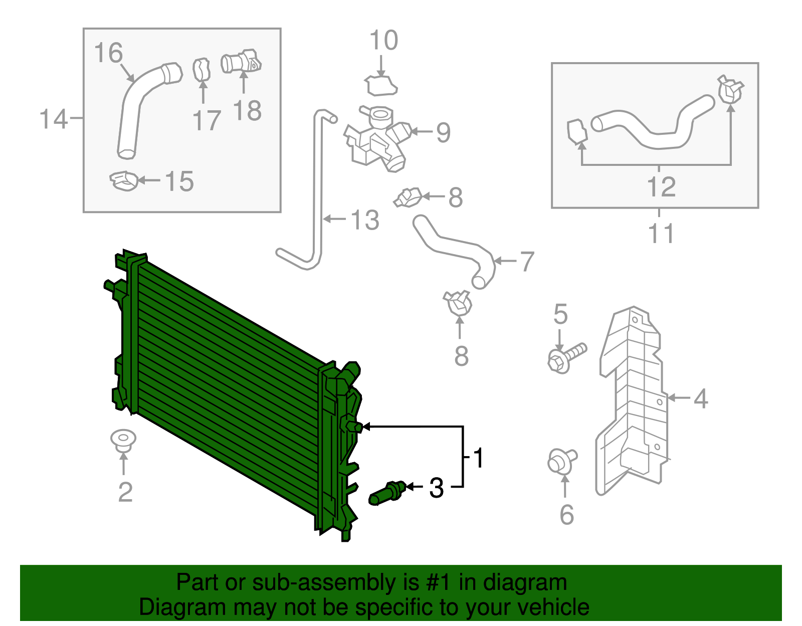Genuine Radiator Assembly for 2017-2020 Hyundai | Part# 25310-F2000 ...