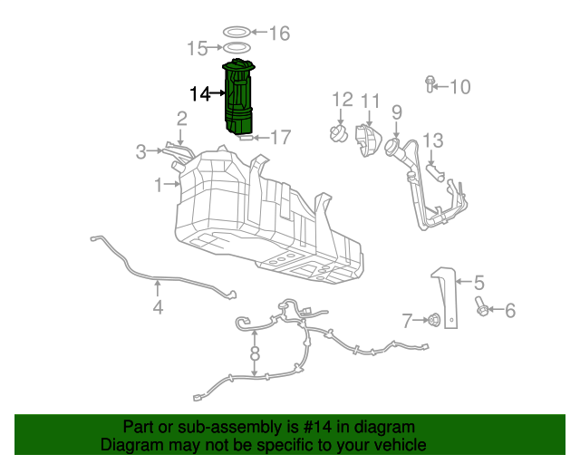 2007-2012 Mopar Fuel Pump 68004095AC | TascaParts.com
