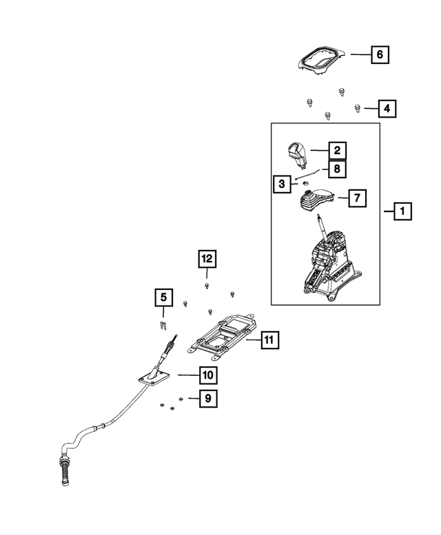 MOPAR TRANSMISSION SHIFTER - 6RG88LXHAA - 6RG88LXHAA | Mopar Online Parts