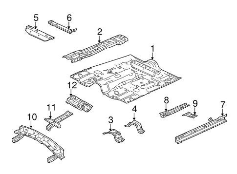 Floor & Rails for 2018 Mitsubishi Outlander Sport | Mitsubishi Direct Parts