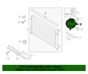 Genuine Audi 8J0-121-407 | Expansion Tank | FREE Shipping on Most ...