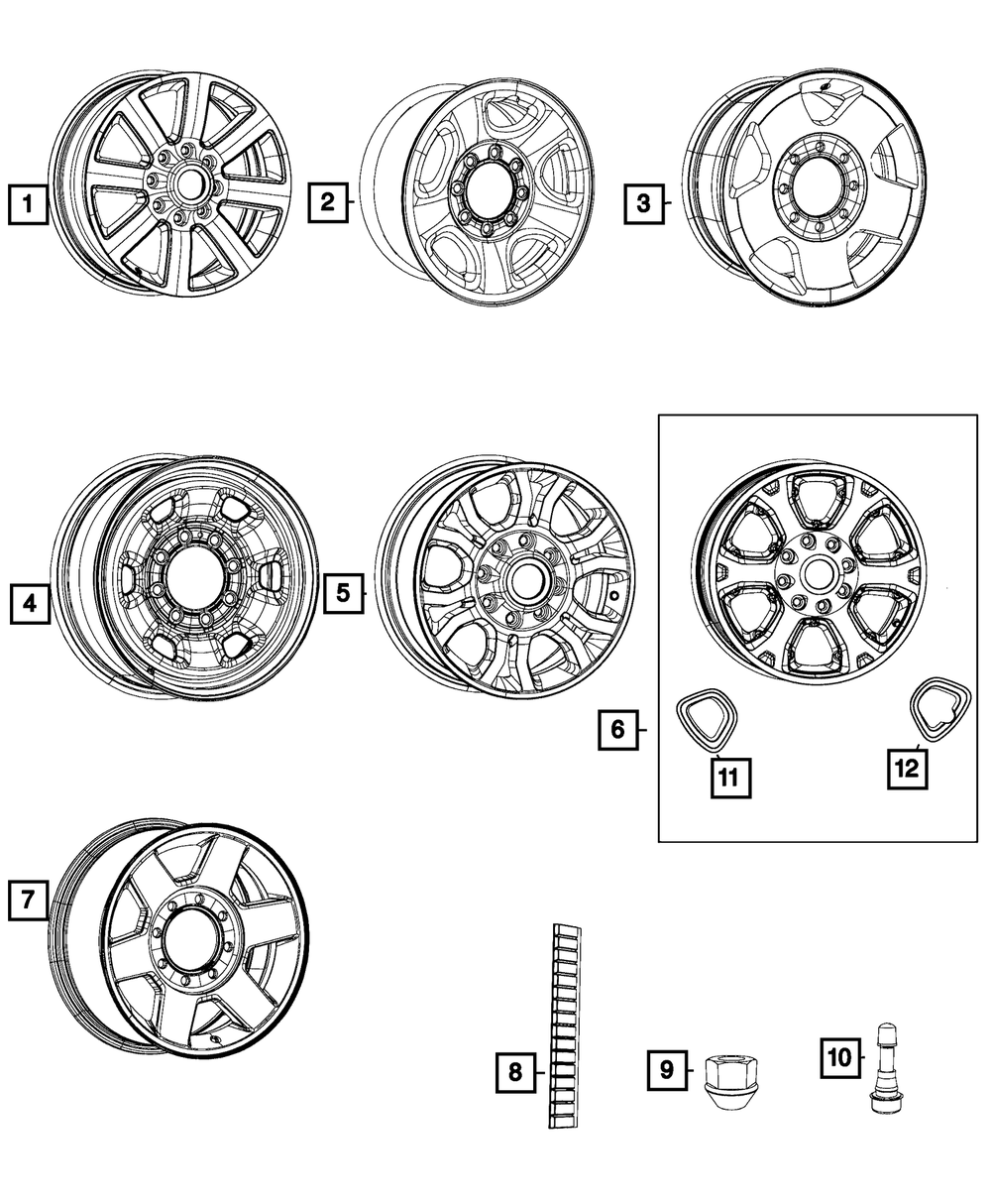 2013-2018 Ram Wheel Cover Insert 68261410AA | Mopar eStore