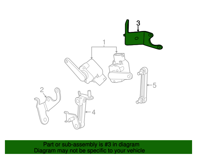37146786797 - 2009-2019 BMW Level Sensor Rear Bracket (37-14-6-786-797 ...