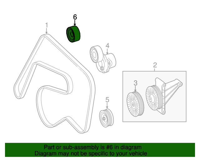 651-200-07-70 - Idler Pulley 2014-2022 Mercedes-Benz | Mercedes-Benz ...