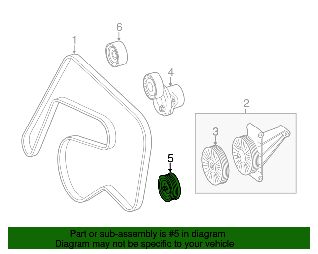 651-200-06-70 - Idler Pulley 2014-2022 Mercedes-Benz | Mercedes-Benz ...