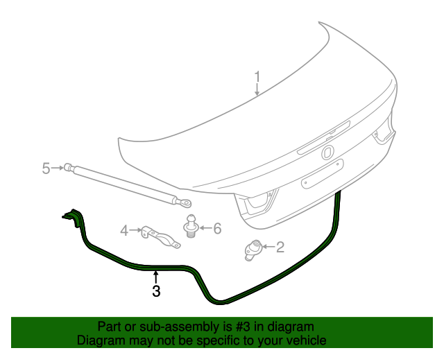 51-76-7-404-466 - Trunk lid gasket 2014-2020 BMW | AutoNation Parts
