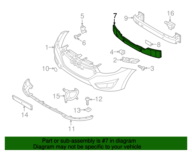 2010-2015 Hyundai Tucson Energy Absorber 86520-2S000 | QuirkParts