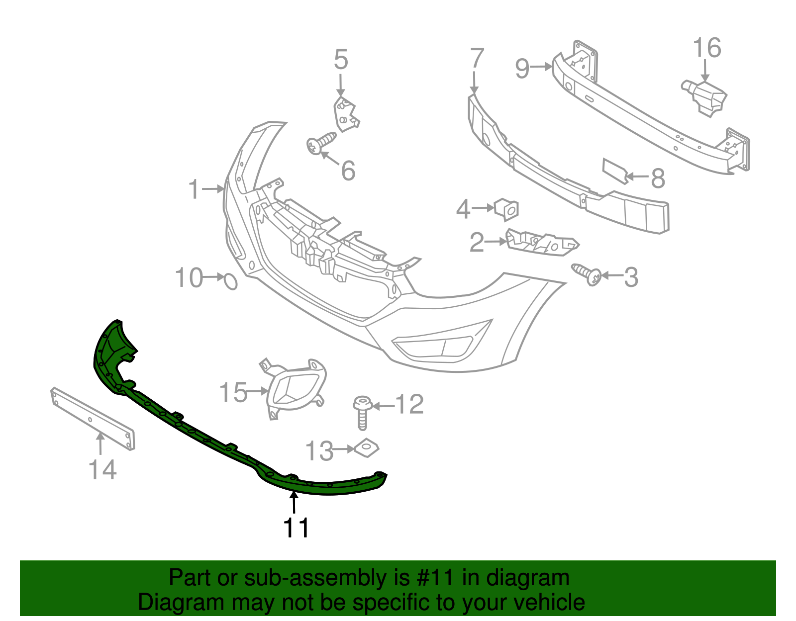 2010-2015 Hyundai Tucson Lower Cover 86512-2S000 | OEM Parts Online