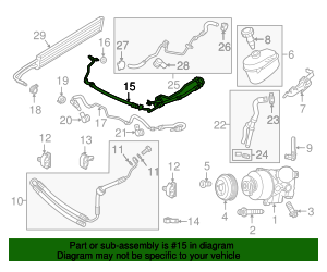 2010-2016 Porsche Panamera Power Steering Pressure Hose 970-347-245-60 ...