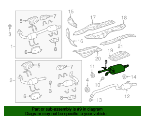 2008-2021 Toyota Sequoia Muffler & Pipe 17420-0S040 | OEM Parts Online