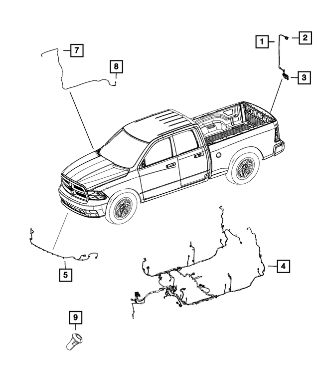 2017 Ram 1500 Body Wiring 68310423AC | Mopar Estores