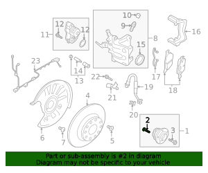 2016-2024 Audi Hub & Bearing Mount Bolt WHT-000-237 | TascaParts.com