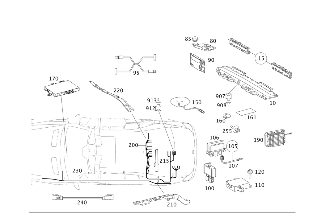 1954-2013 Mercedes-Benz Amplifier 221-820-84-89 | MB OEM Parts