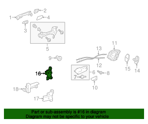 2006-2024 Lexus Upper Hinge 68760-20122 | OEM Parts Online