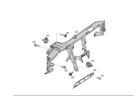 Crossmember Under Instrument Panel for 2010 Mercedes-Benz ML350 ...