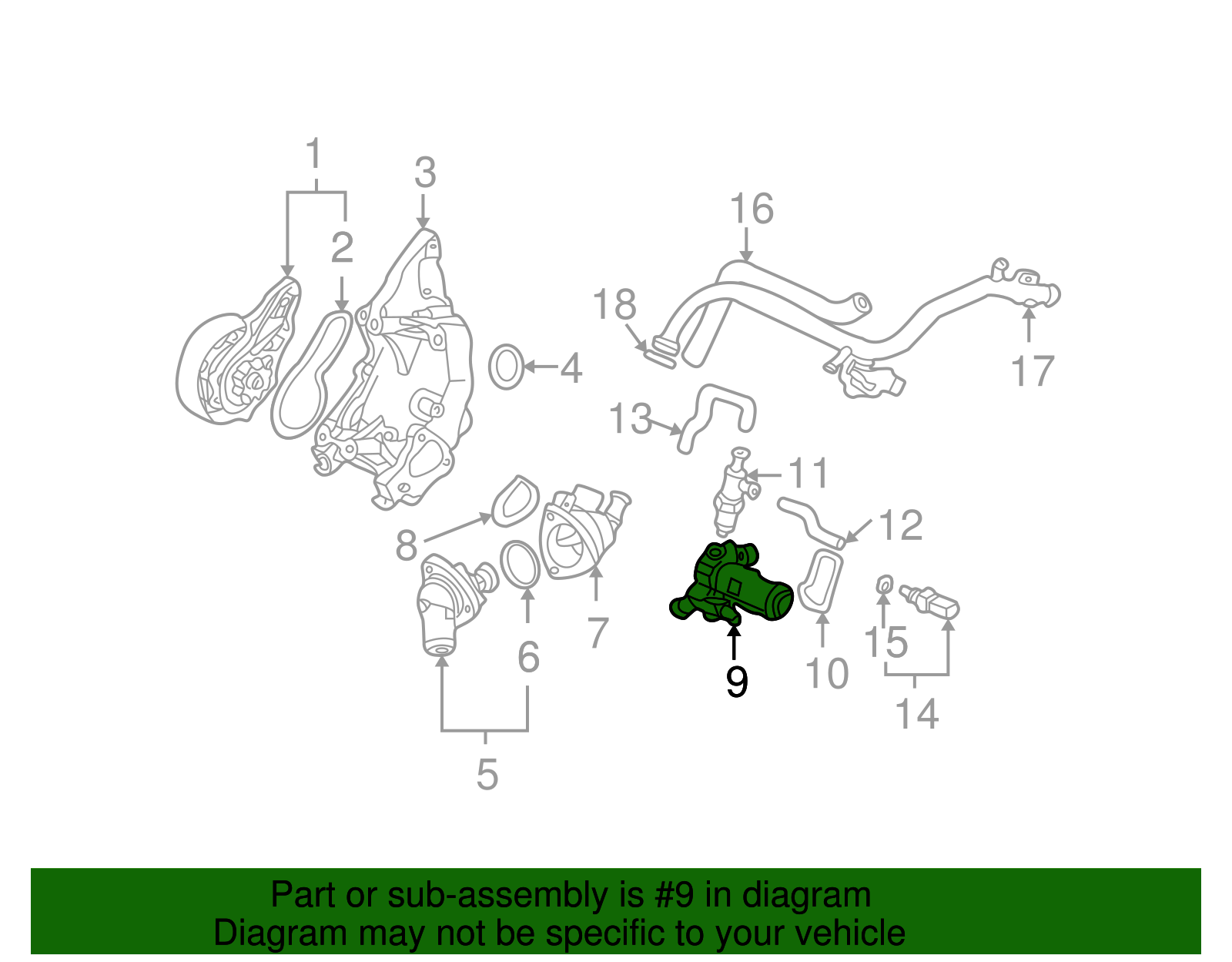 19350-PRB-A00 - 2002-2006 Honda - Outlet Assembly Water | Honda Car ...