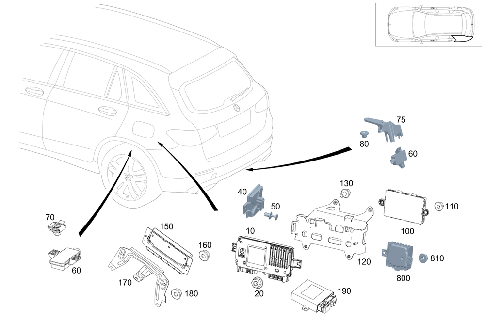 205-900-60-47 - Control Unit 2016-2023 Mercedes-Benz | Mercedes-Benz ...