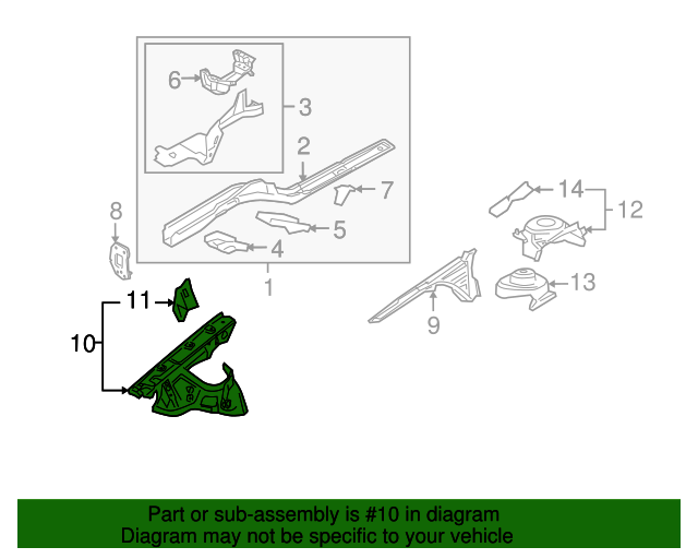2009-2013 Audi Apron Panel 8P0-805-116-B | Audi USA Parts