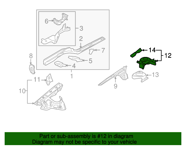 8P0-806-164-A - Strut Tower 2006-2013 Audi | Audi OEM Parts