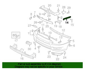 2008-2017 Mitsubishi Lancer Side Bracket 6400F549 | Auto Parts