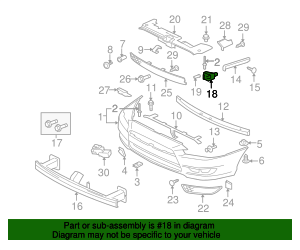 6400A851 - Bumper Bracket 2008-2017 Mitsubishi Lancer | Mitsubishi ...