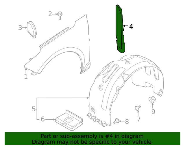 84126-L3000 - Rear Insulator 2021-2024 Kia K5 | Kia.Parts Store
